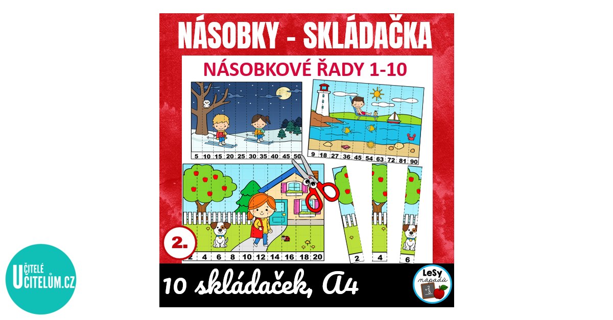 Násobky - skládačka, roční období - Matematika | UčiteléUčitelům.cz