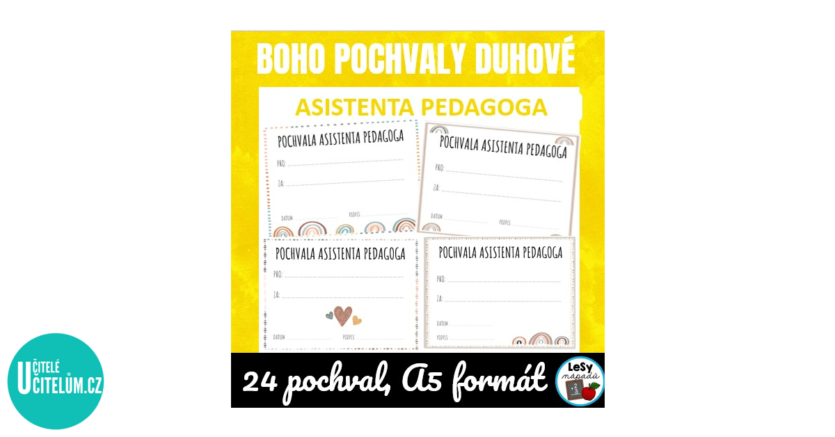 Pochvala asistenta pedagoga - Nezařazené k předmětu | UčiteléUčitelům.cz