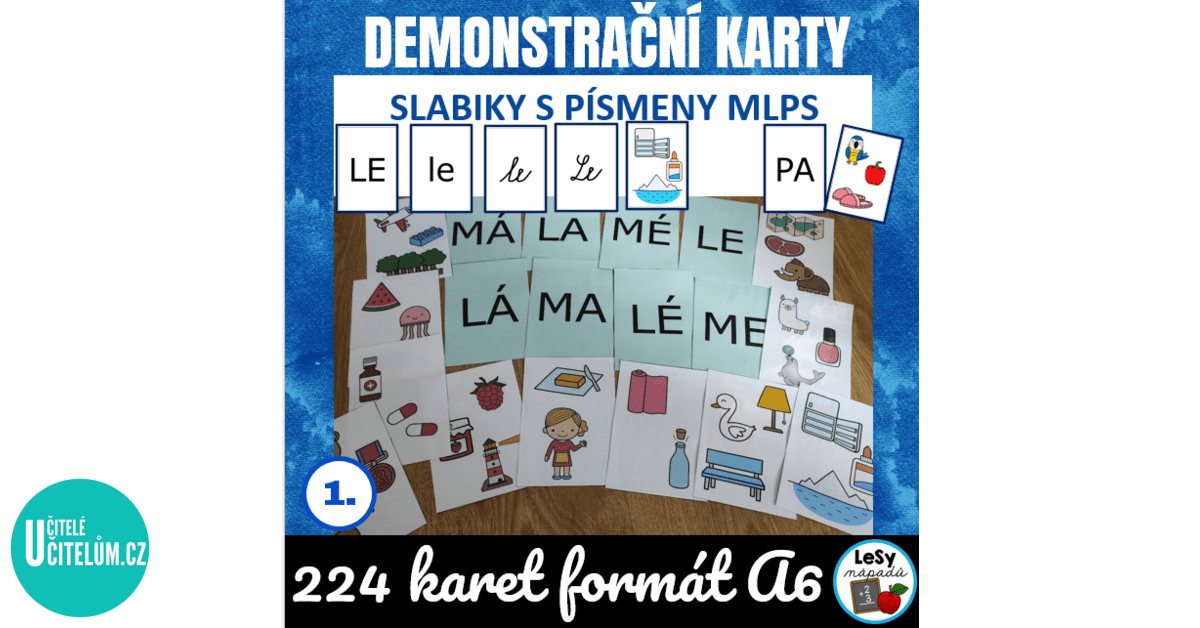 Živá abeceda, demonstrační karty se slabikami a obrázky - Český jazyk ...