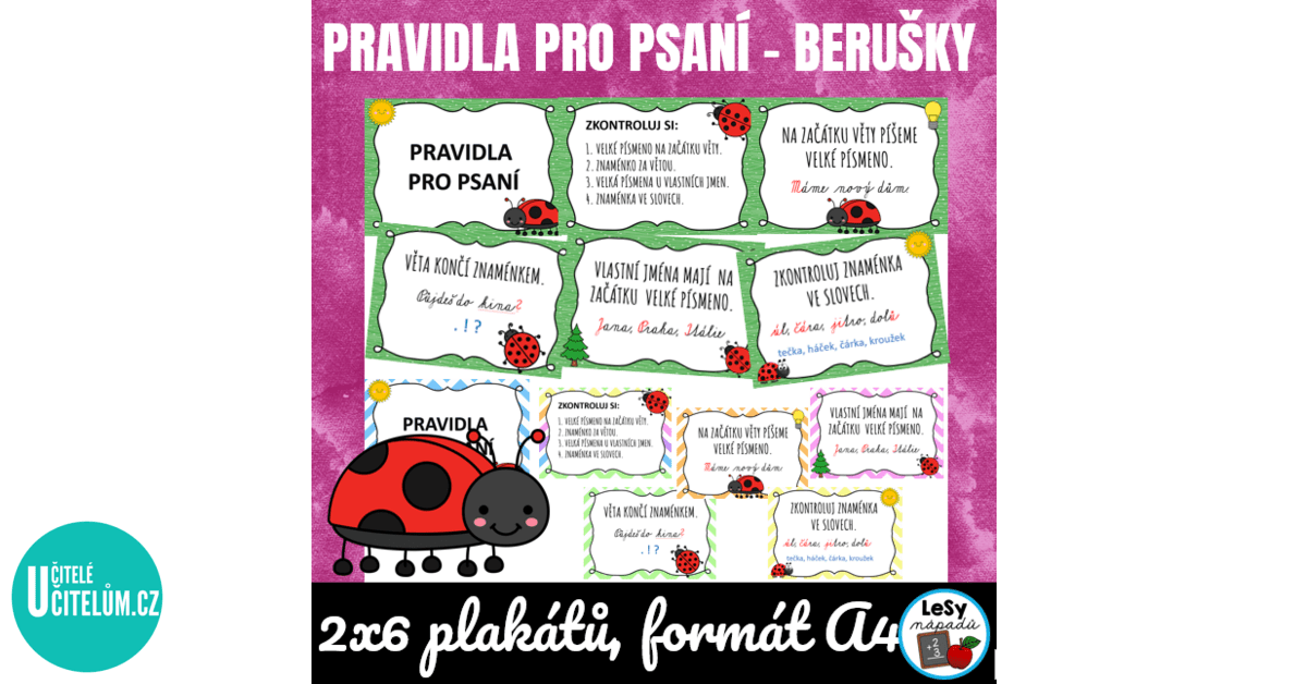 Beruška - pravidla pro psaní - Český jazyk - gramatika | UčiteléUčitelům.cz