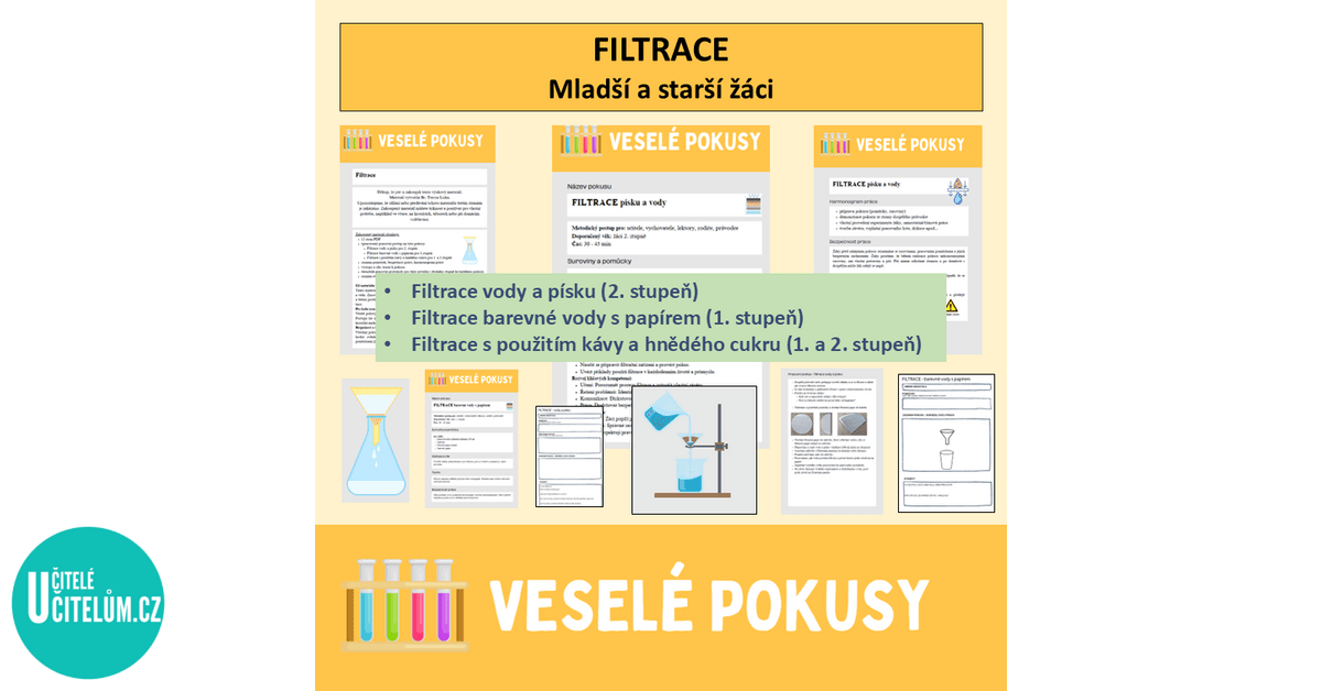 Veselé pokusy - FILTRACE - Chemie | UčiteléUčitelům.cz