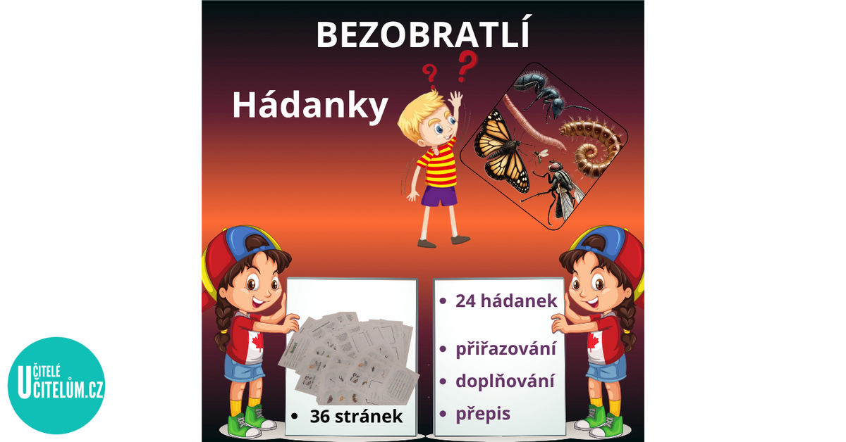 Bezobratlí - Hádanky - Přírodověda | UčiteléUčitelům.cz