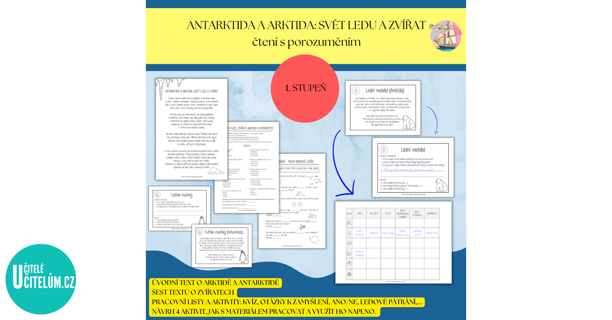 Antarktida a Arktida: Svět ledu a zvířat - čtení s porozuměním - Český ...