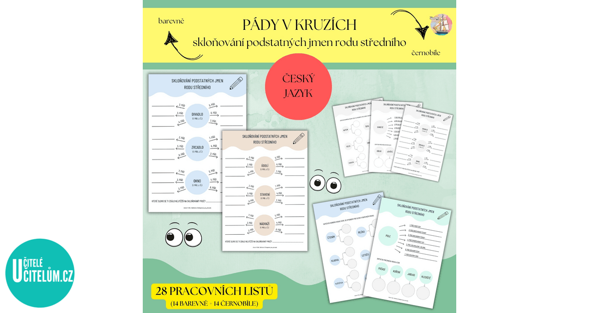 Pády v kruzích - skloňování podstatných jmen rodu středního - Český ...