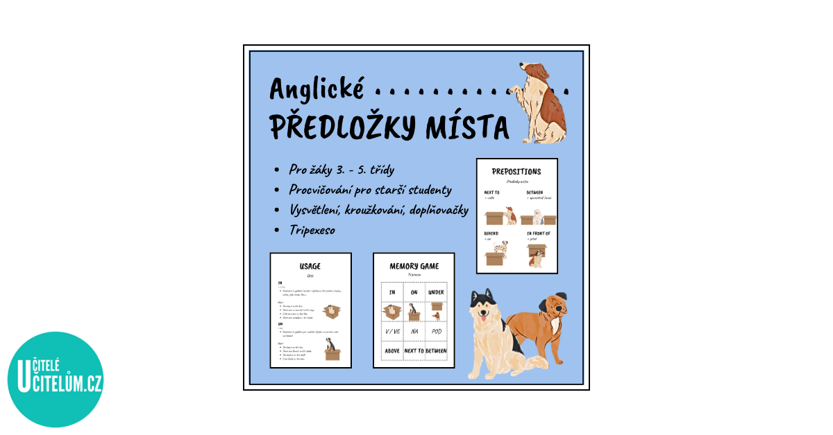 Anglické předložky místa - Anglický jazyk | UčiteléUčitelům.cz