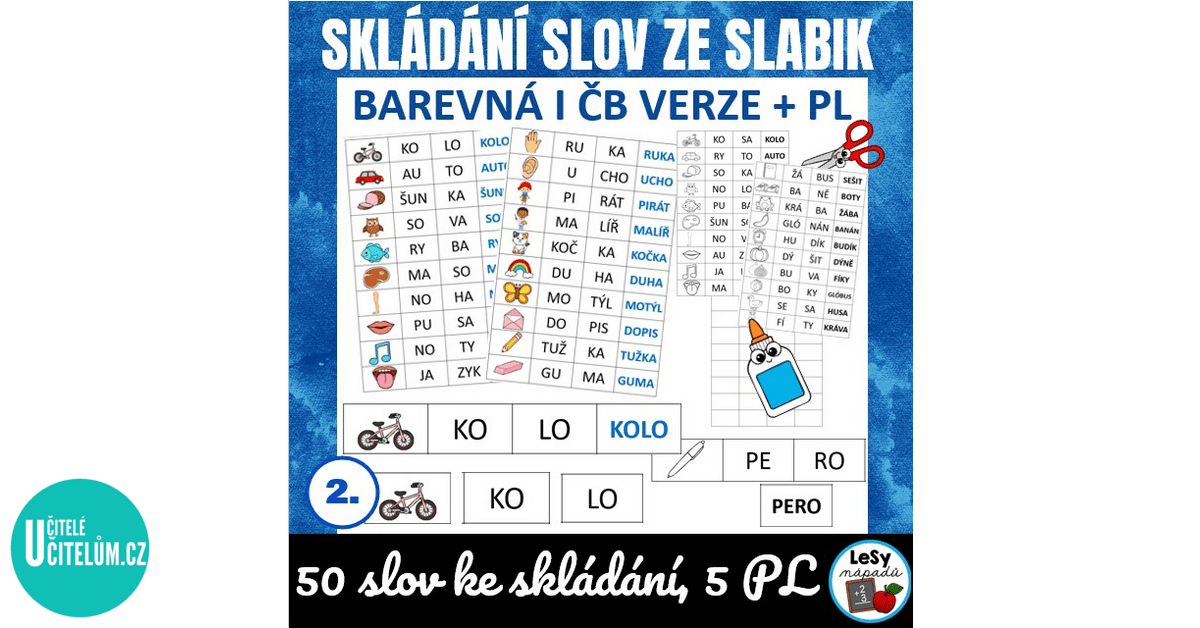 Skládání slov ze slabik - Český jazyk - gramatika | UčiteléUčitelům.cz