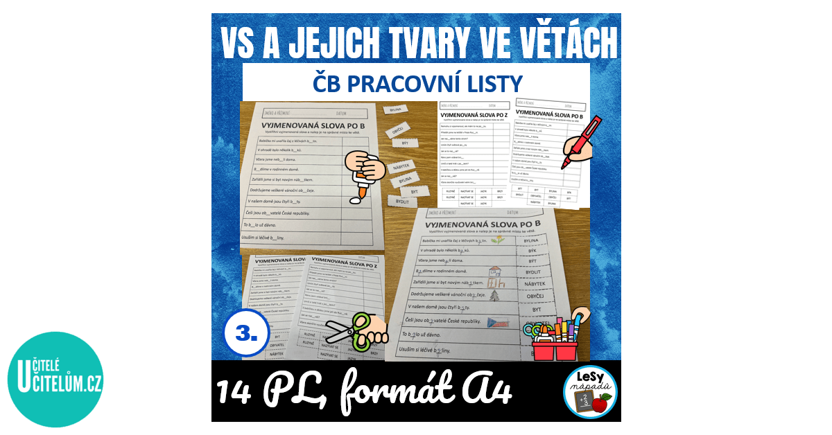Tvary vyjmenovaných slov ve větách - Český jazyk | UčiteléUčitelům.cz