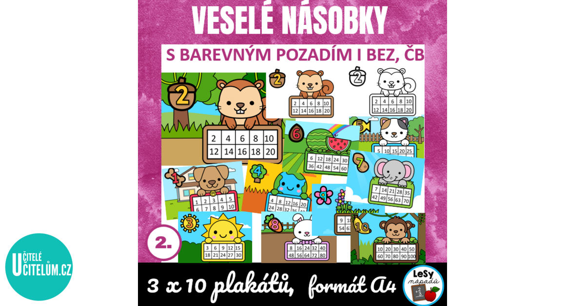Veselé násobky - plakáty - Matematika | UčiteléUčitelům.cz