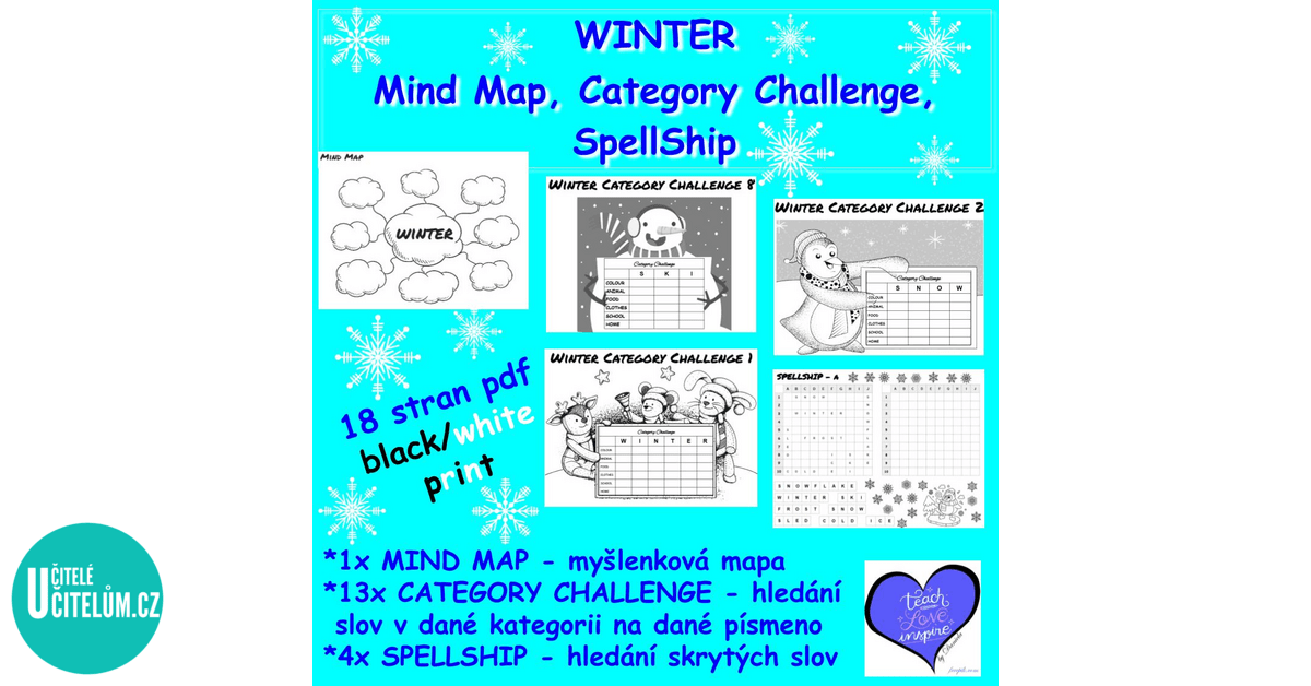 WINTER - Mind Map, Category Challenge, SpellShip - Anglický jazyk ...