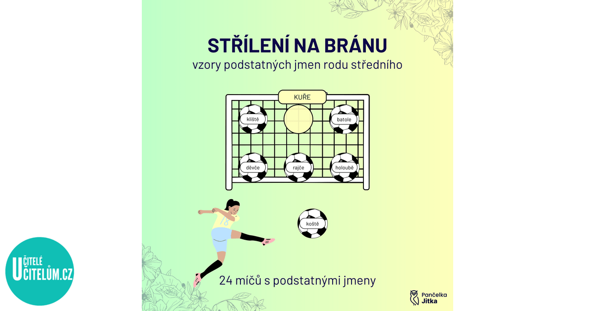 Fotbal - vzory podstatných jmen rodu středního - Český jazyk ...