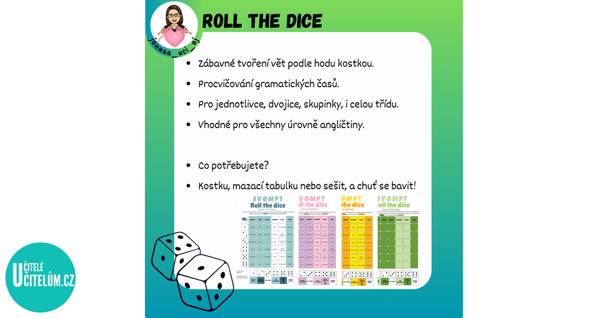AJ - Roll the dice - anglické časy/SVOMPT - Anglický jazyk ...