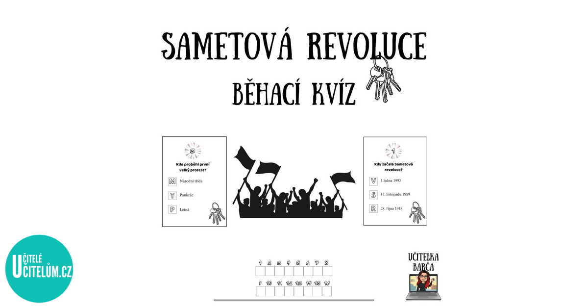 Běhací kvíz - Sametová revoluce - Dějepis | UčiteléUčitelům.cz