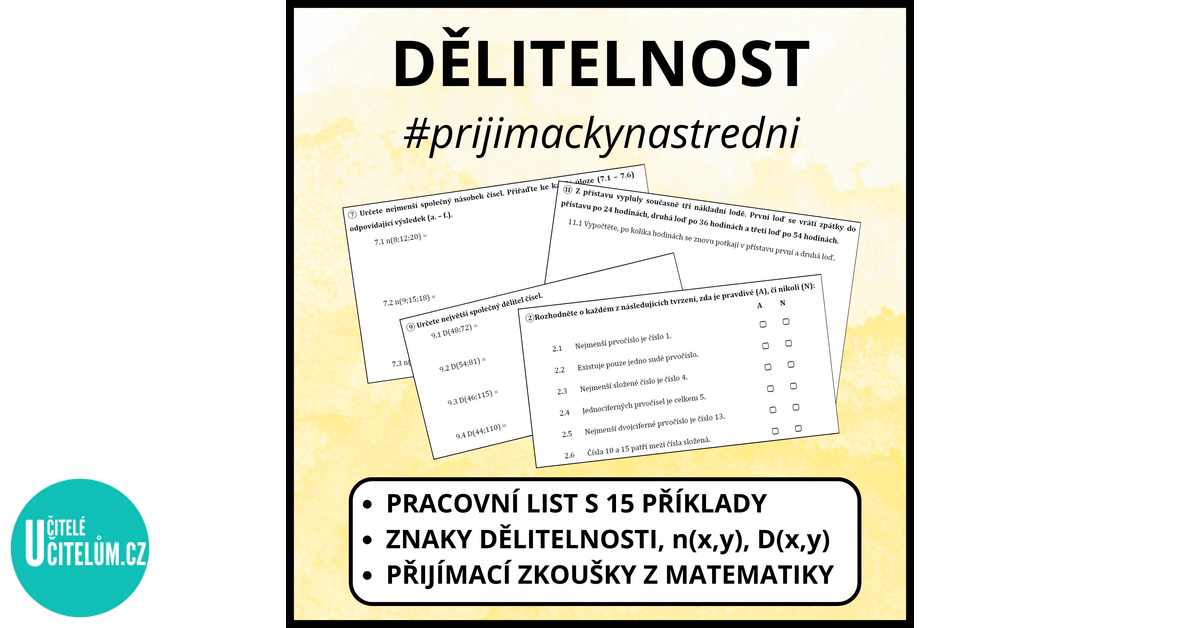 Dělitelnost přirozených čísel - Matematika | UčiteléUčitelům.cz