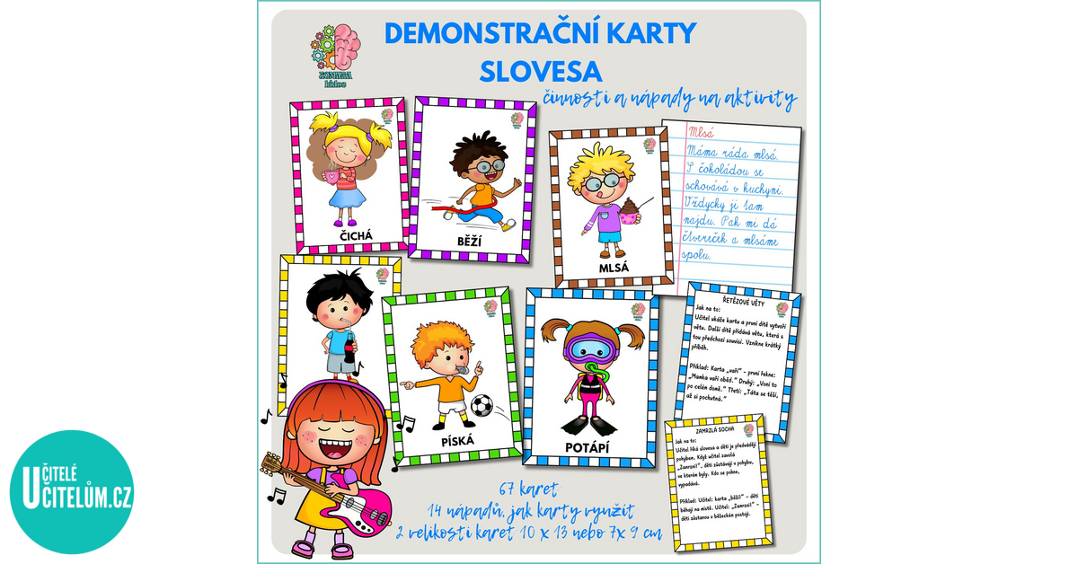 Slovesa - demonstrační karty a nápady na aktivity - Český jazyk ...
