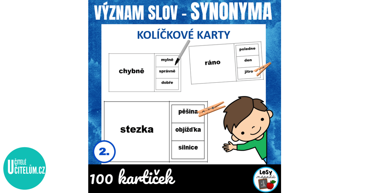 Význam slov, synonyma - kolíčkovky - Český jazyk | UčiteléUčitelům.cz