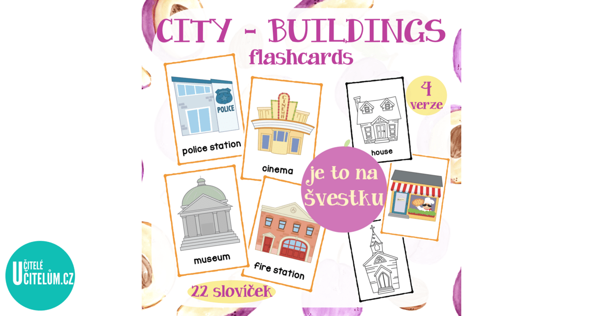 City - buildings - flashcards - Anglický jazyk | UčiteléUčitelům.cz