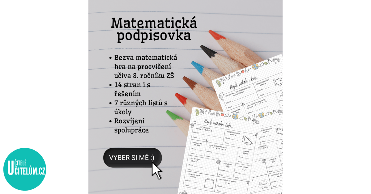 Matematická podpisovka 8.tř. - Matematika | UčiteléUčitelům.cz