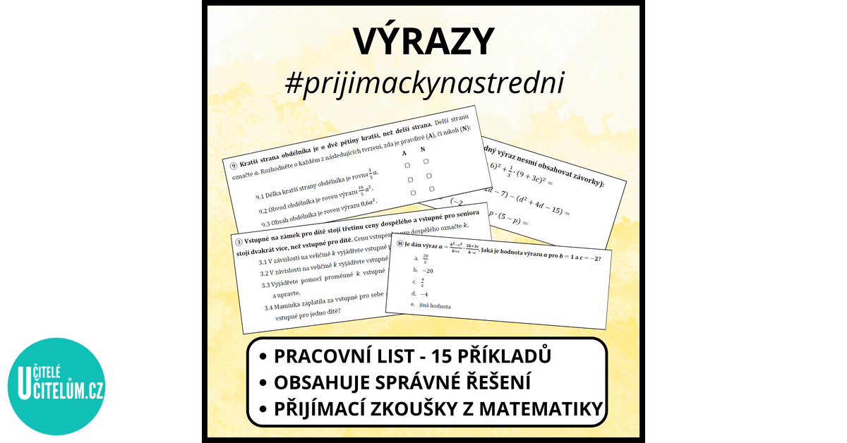 Výrazy - Matematika | UčiteléUčitelům.cz