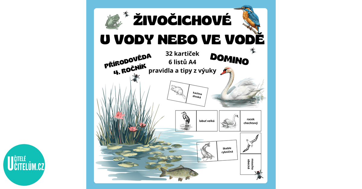 DOMINO - Živočichové u vody a ve vodě - Přírodověda | UčiteléUčitelům.cz