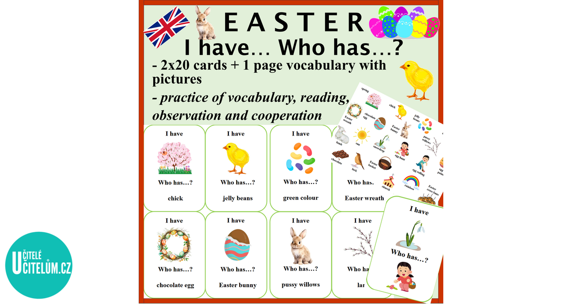 Velikonoce / Easter I have Who has - Anglický jazyk | UčiteléUčitelům.cz