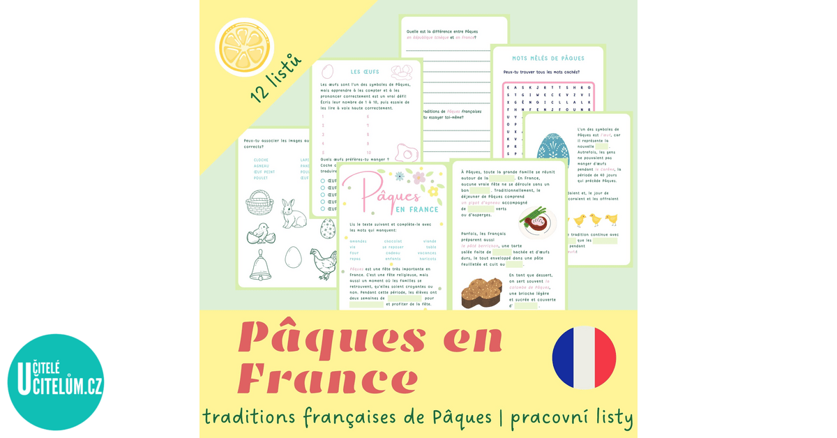 Pâques en France | francouzské Velikonoce | pracovní listy ve ...