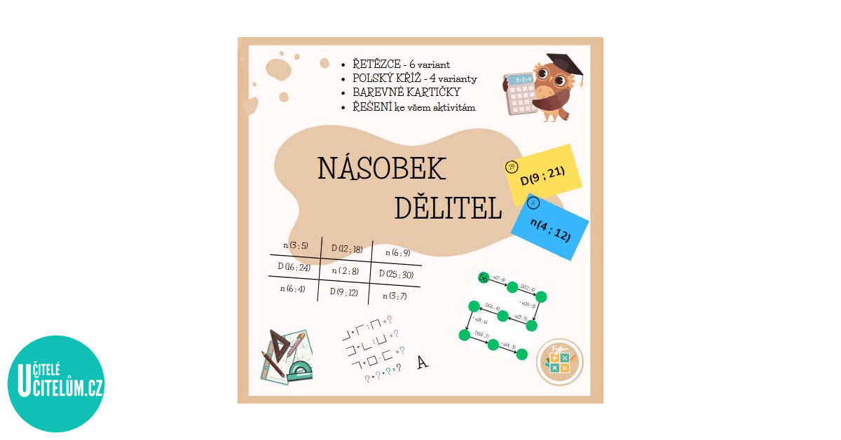 Nejmenší společný násobek, největší společný dělitel - Matematika ...