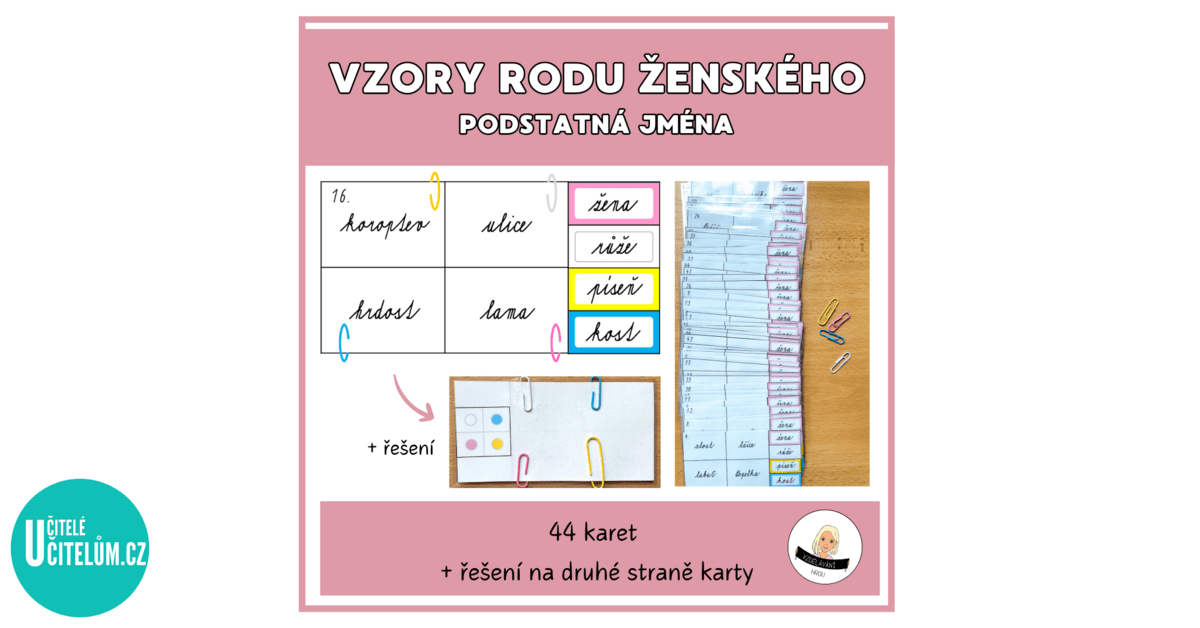 Vzory rodu ženského - podstatná jména - Český jazyk - gramatika ...