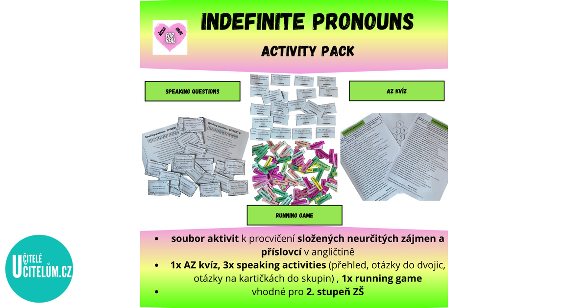 Indefinite pronouns - activity pack - Anglický jazyk | UčiteléUčitelům.cz
