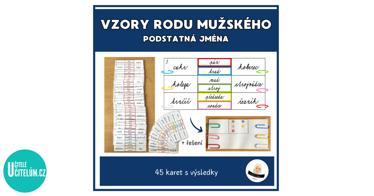 Vzory rodu mužského - podstatná jména - Český jazyk - gramatika ...