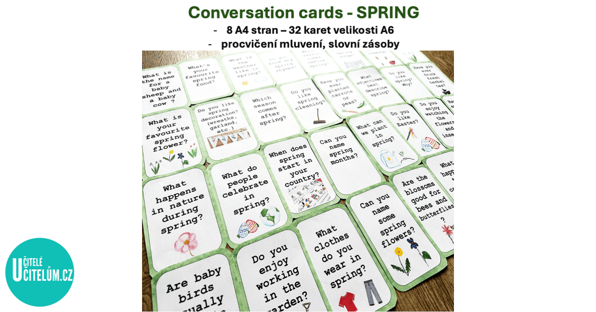 Conversation cards - SPRING - Anglický jazyk | UčiteléUčitelům.cz