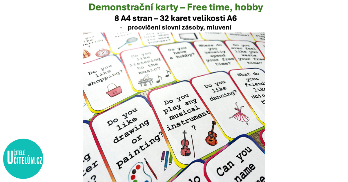 Free time, hobby - conversation cards - Anglický jazyk | UčiteléUčitelům.cz