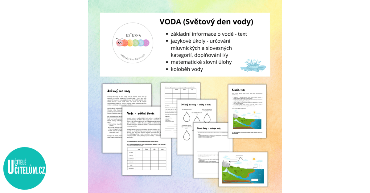 Voda (Světový den vody) - Český jazyk | UčiteléUčitelům.cz