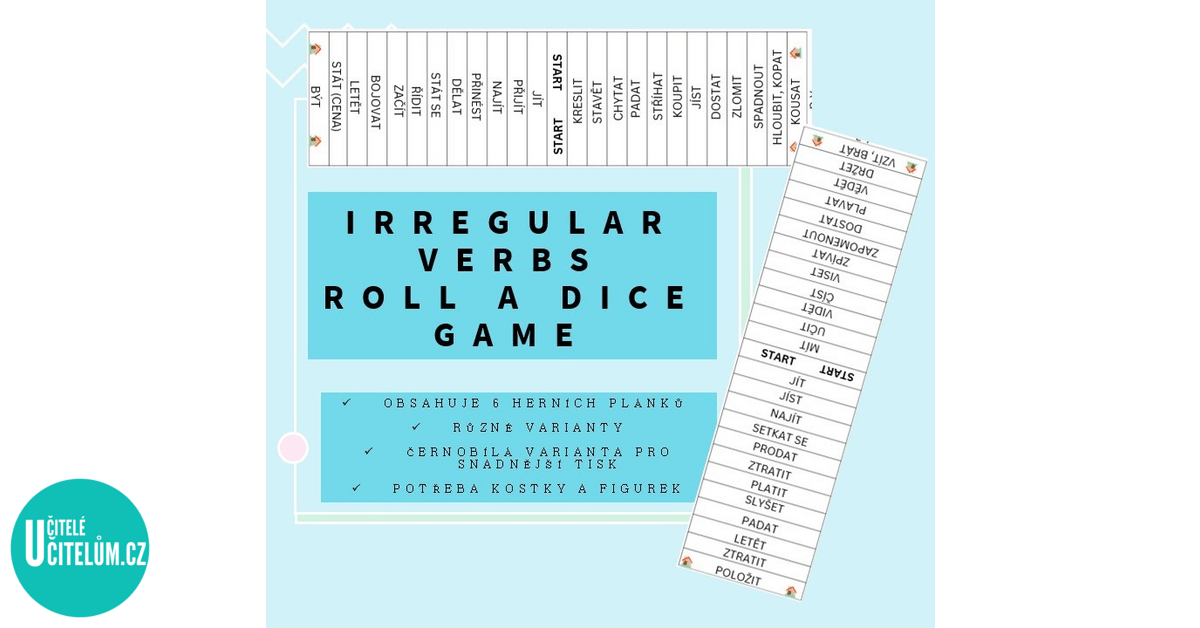 Irregular verbs - roll a dice - game - Anglický jazyk | UčiteléUčitelům.cz
