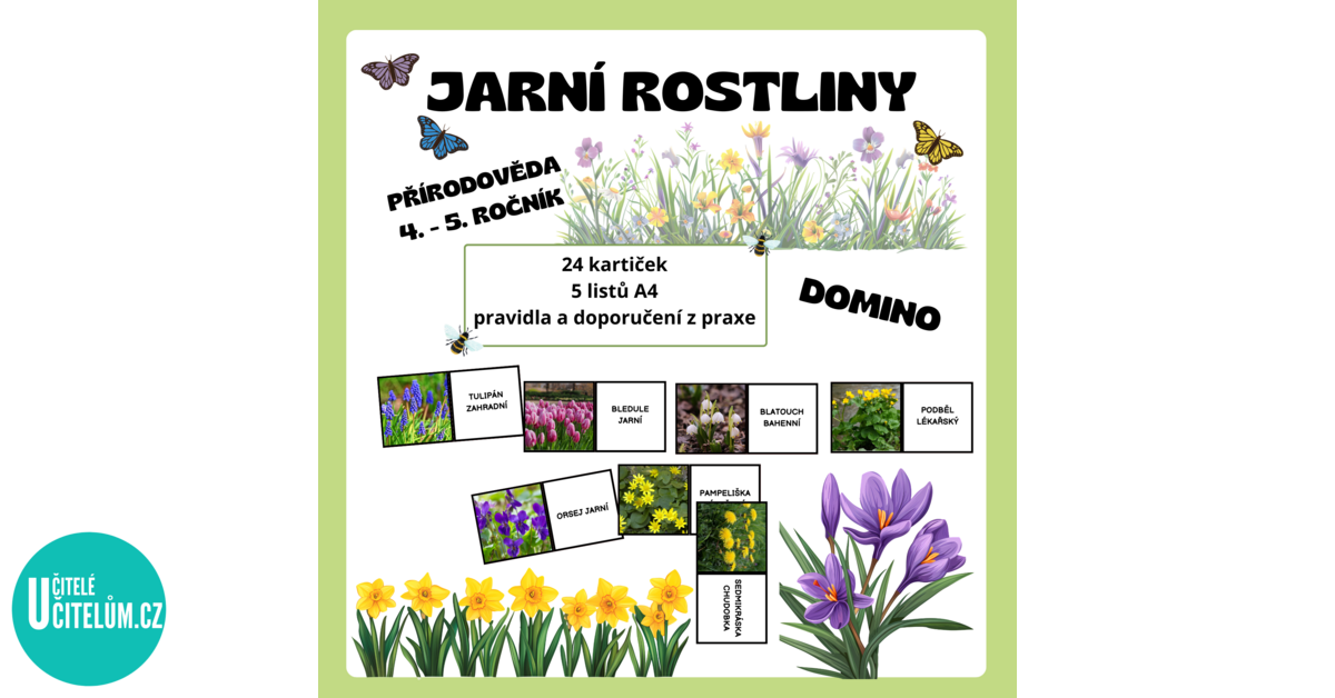 DOMINO - Jarní rostliny - Přírodověda | UčiteléUčitelům.cz