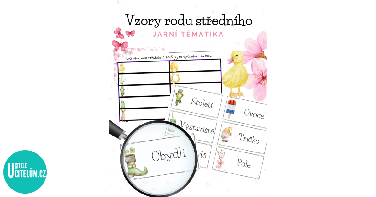 Určování vzorů rodu středního - Český jazyk - gramatika ...