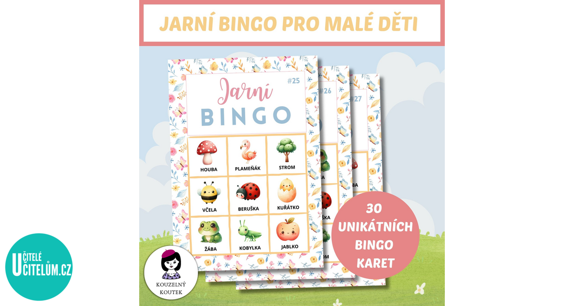 Jarní mini bingo - hra pro menší děti - Nezařazené k předmětu ...