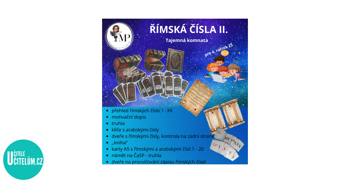 Římská čísla II - Tajemná komnata - Matematika | UčiteléUčitelům.cz