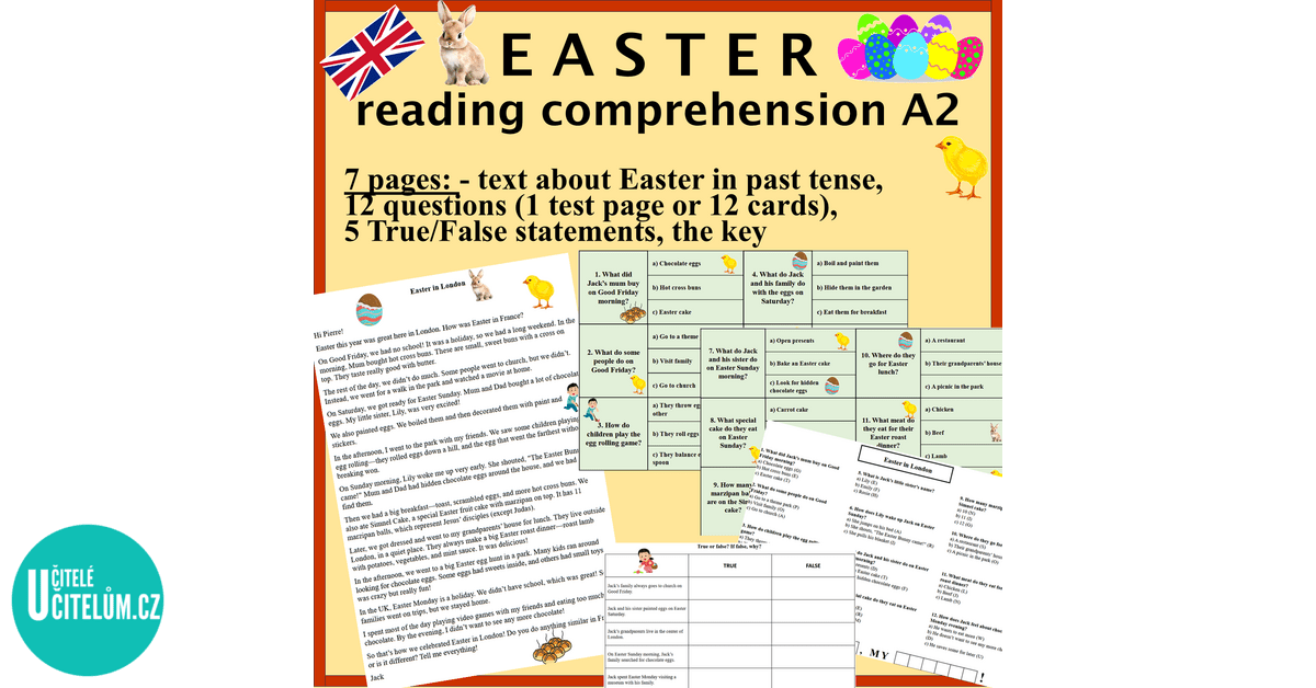 Velikonoce / Easter reading comprehension A2 - Anglický jazyk ...