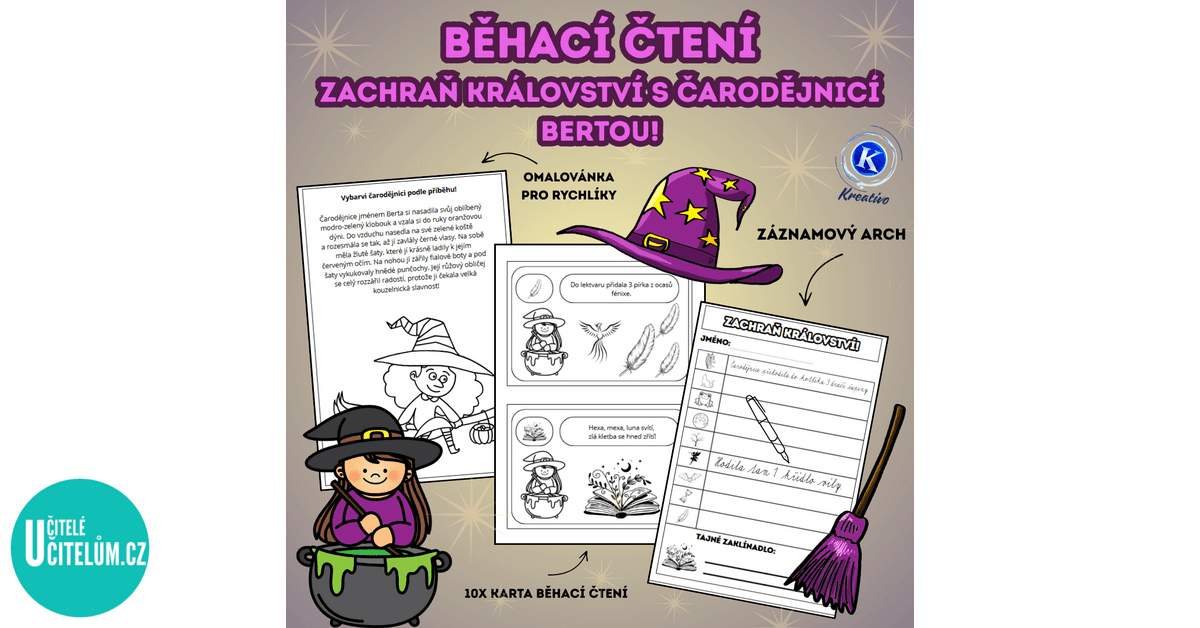 Čarodějnice - Běhací čtení - Zachraň království s čarodějnicí Bertou ...