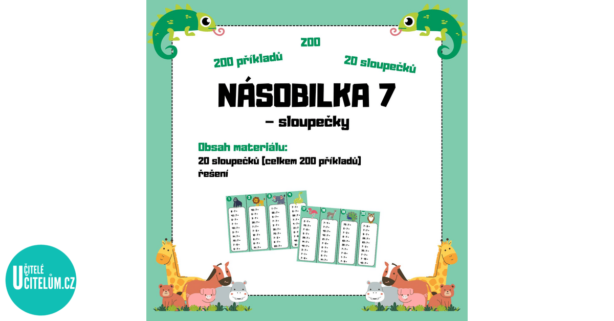 NÁSOBILKA 7 - sloupečky - Matematika | UčiteléUčitelům.cz
