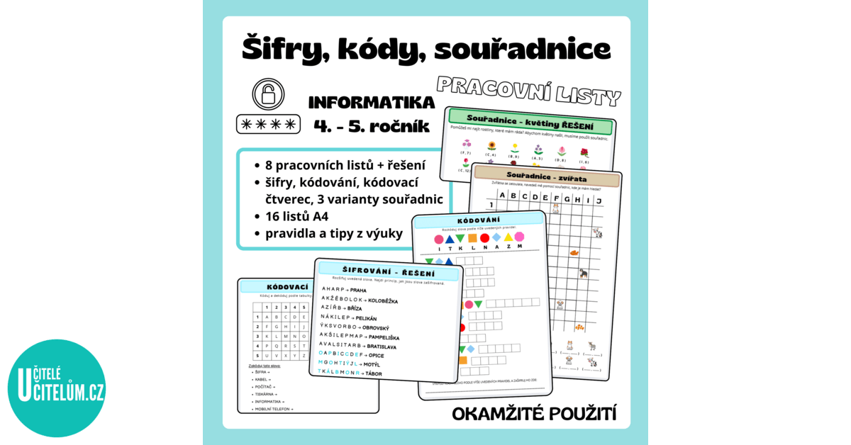 Šifry, kódy, souřadnice - Informatika | UčiteléUčitelům.cz