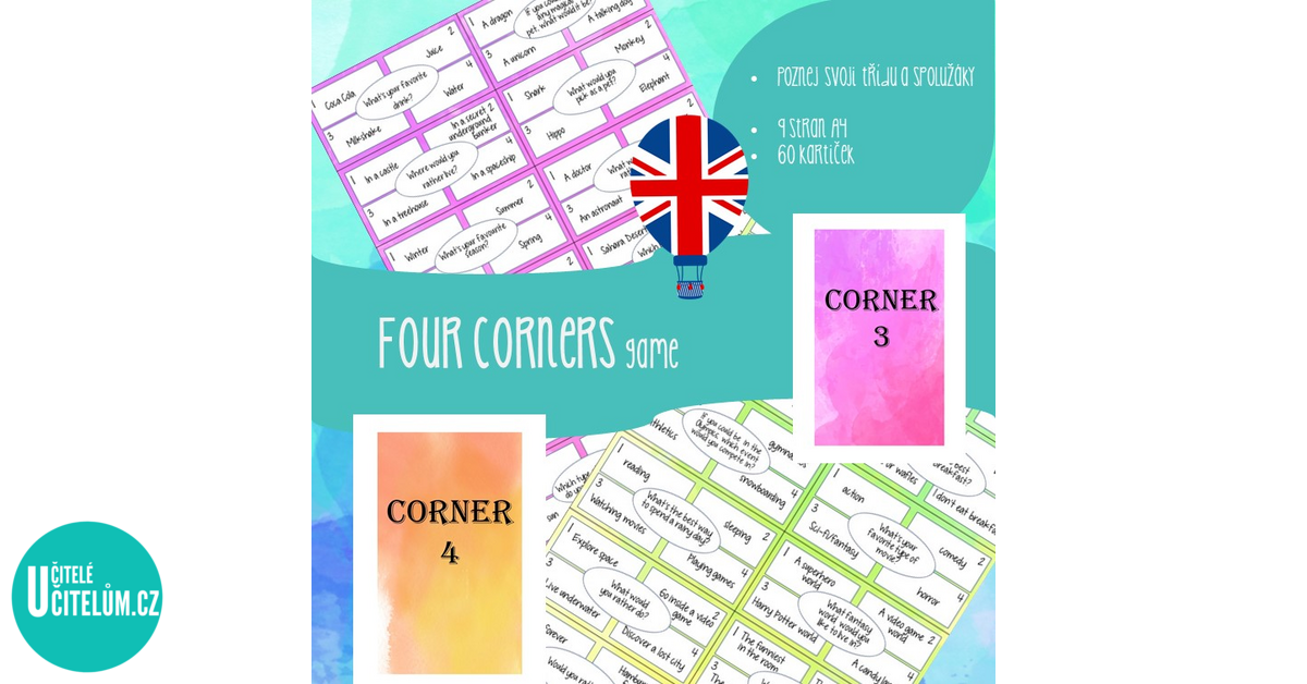 Four corners - brain break - Anglický jazyk | UčiteléUčitelům.cz