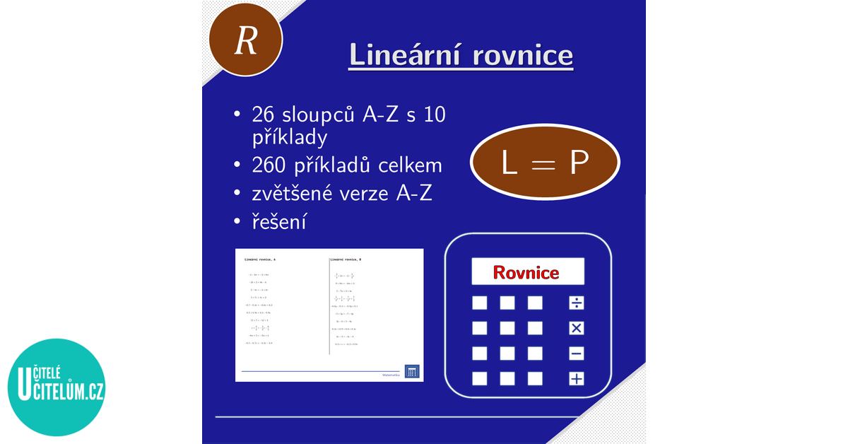 Lineární rovnice | matematika, algebra | 26 sloupců - Matematika ...