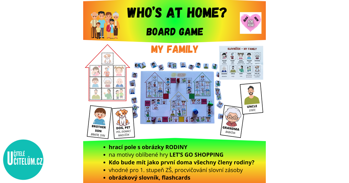 Who´s at home? - My family - board game - Anglický jazyk ...