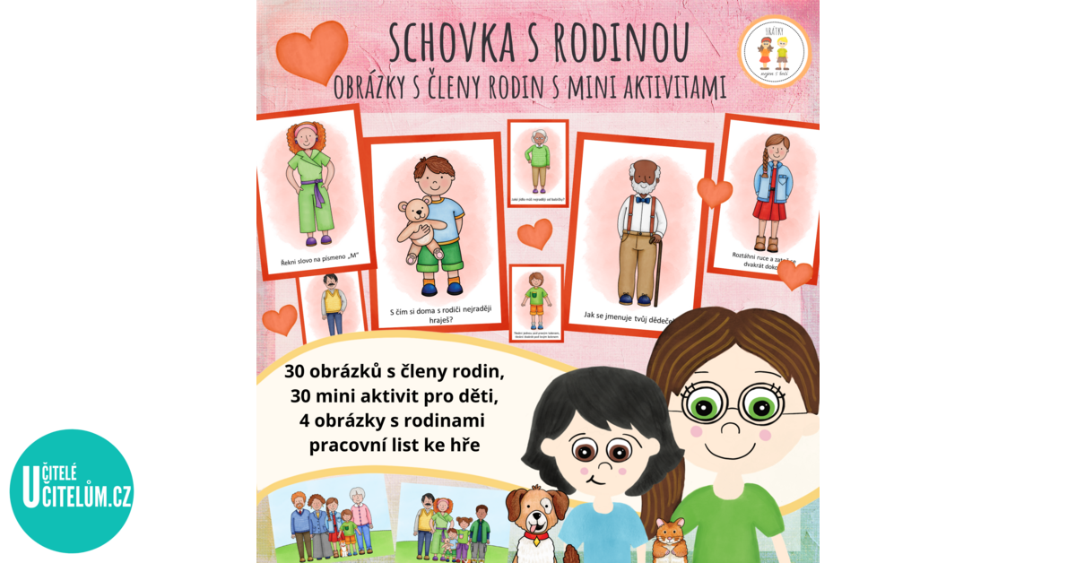 Schovka s rodinou - obrázky s členy rodiny s mini aktivitami ...