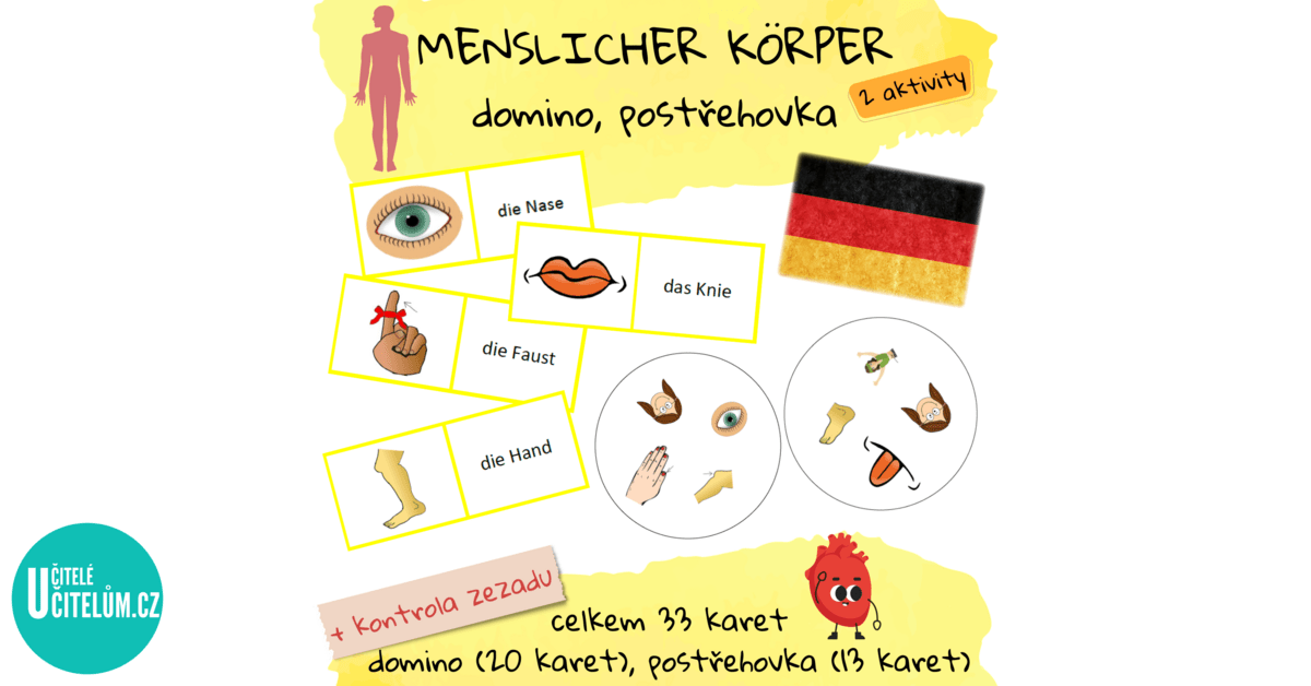 Menschlicher Körper - domino, postřehovka - Cizí jazyky ...