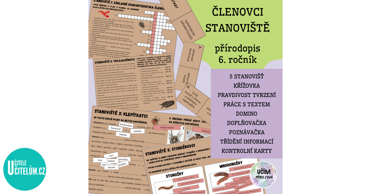 Členovci - stanoviště - Biologie | UčiteléUčitelům.cz