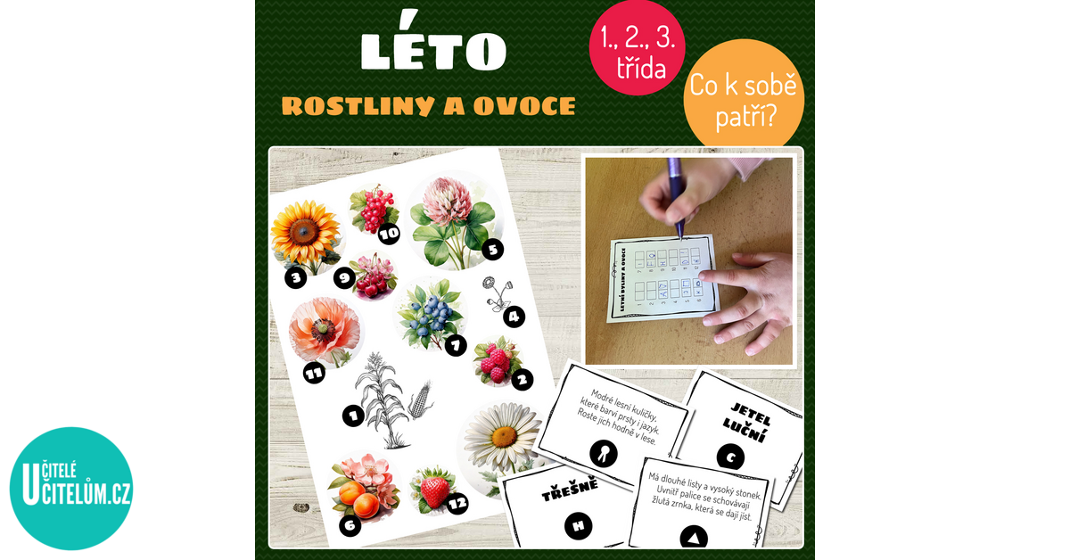 Léto - rostliny a ovoce - Český jazyk - čtení | UčiteléUčitelům.cz