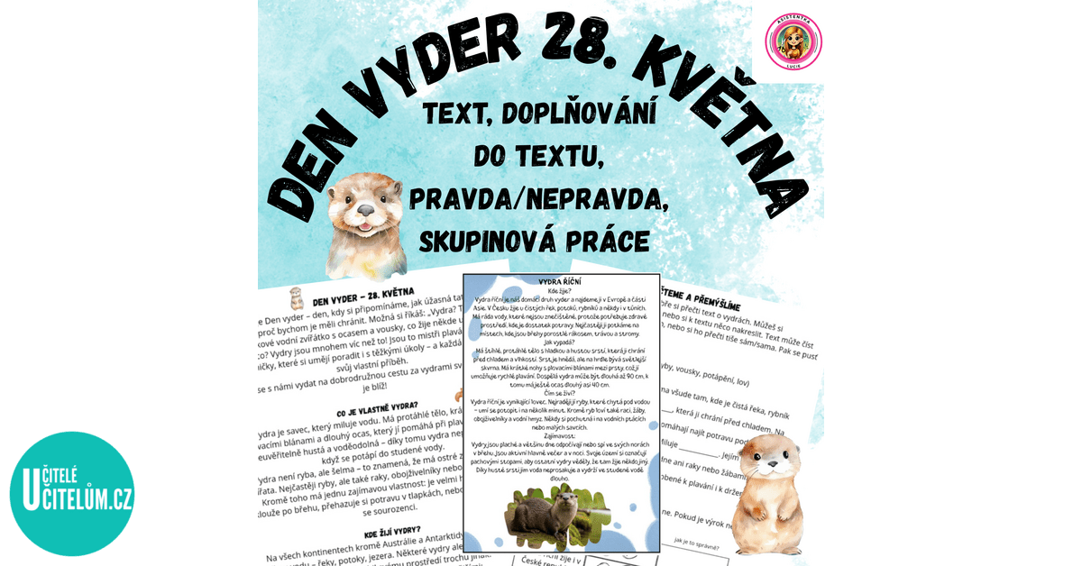 Den vyder 28. května - text, doplňování, pravda/nepravda, skupinovka ...