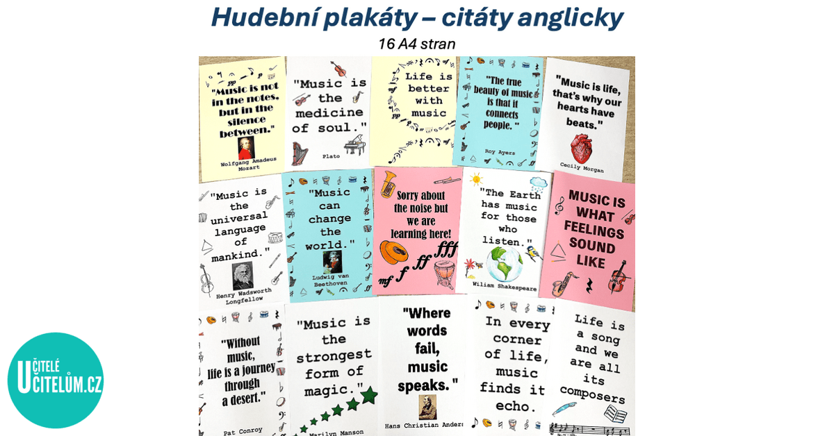 Hudební plakáty – citáty anglicky - Anglický jazyk | UčiteléUčitelům.cz